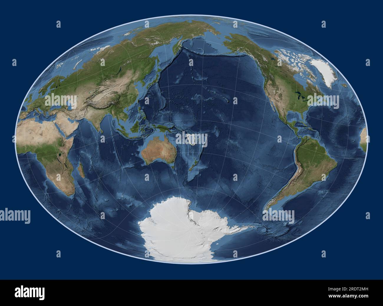 New Hebrides tectonic plate on the Blue Marble satellite map in the ...
