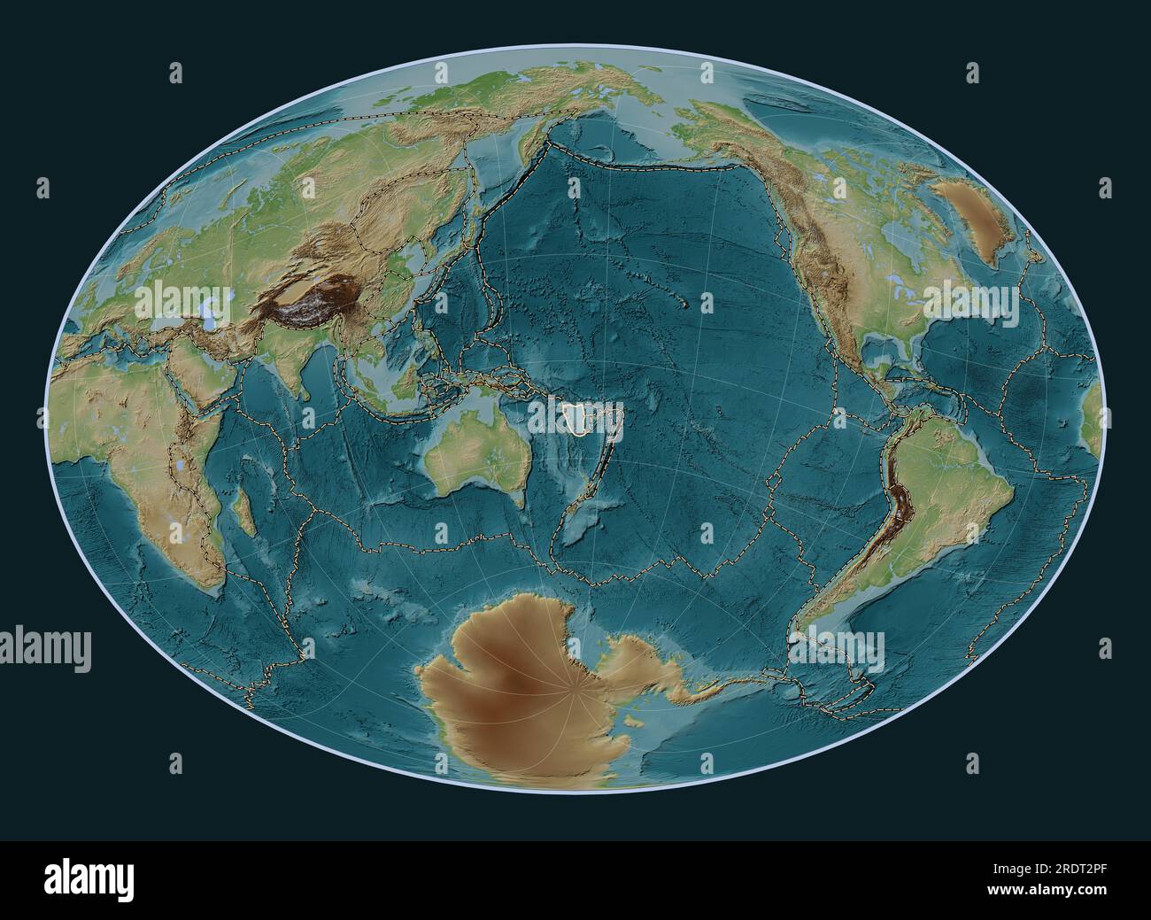 New Hebrides tectonic plate on the Wiki style elevation map in the ...