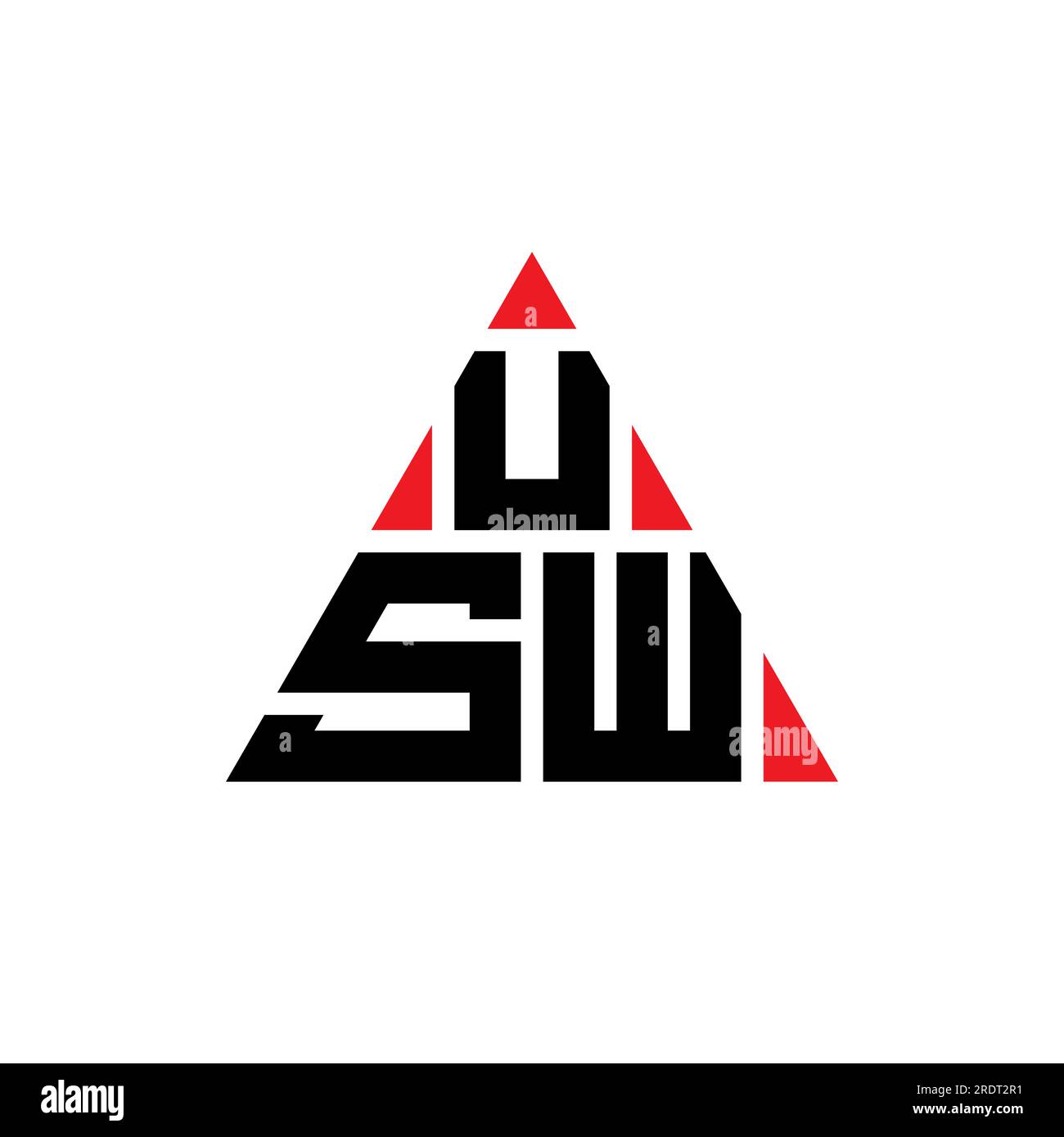 USW triangle letter logo design with triangle shape. USW triangle logo ...