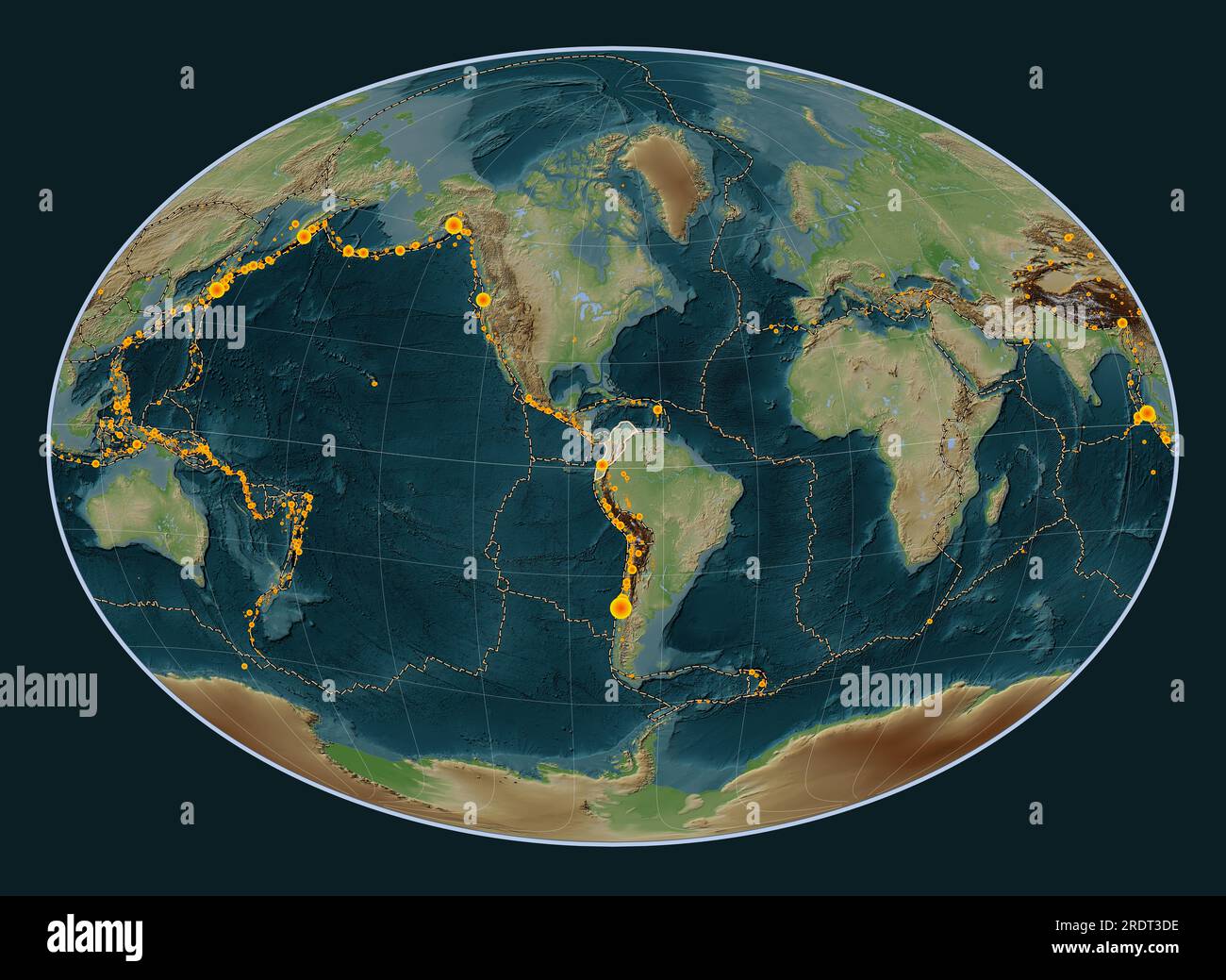 North Andes tectonic plate on the Wiki style elevation map in the Fahey ...