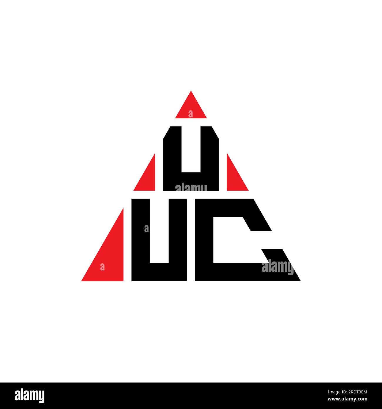 UUC triangle letter logo design with triangle shape. UUC triangle logo ...