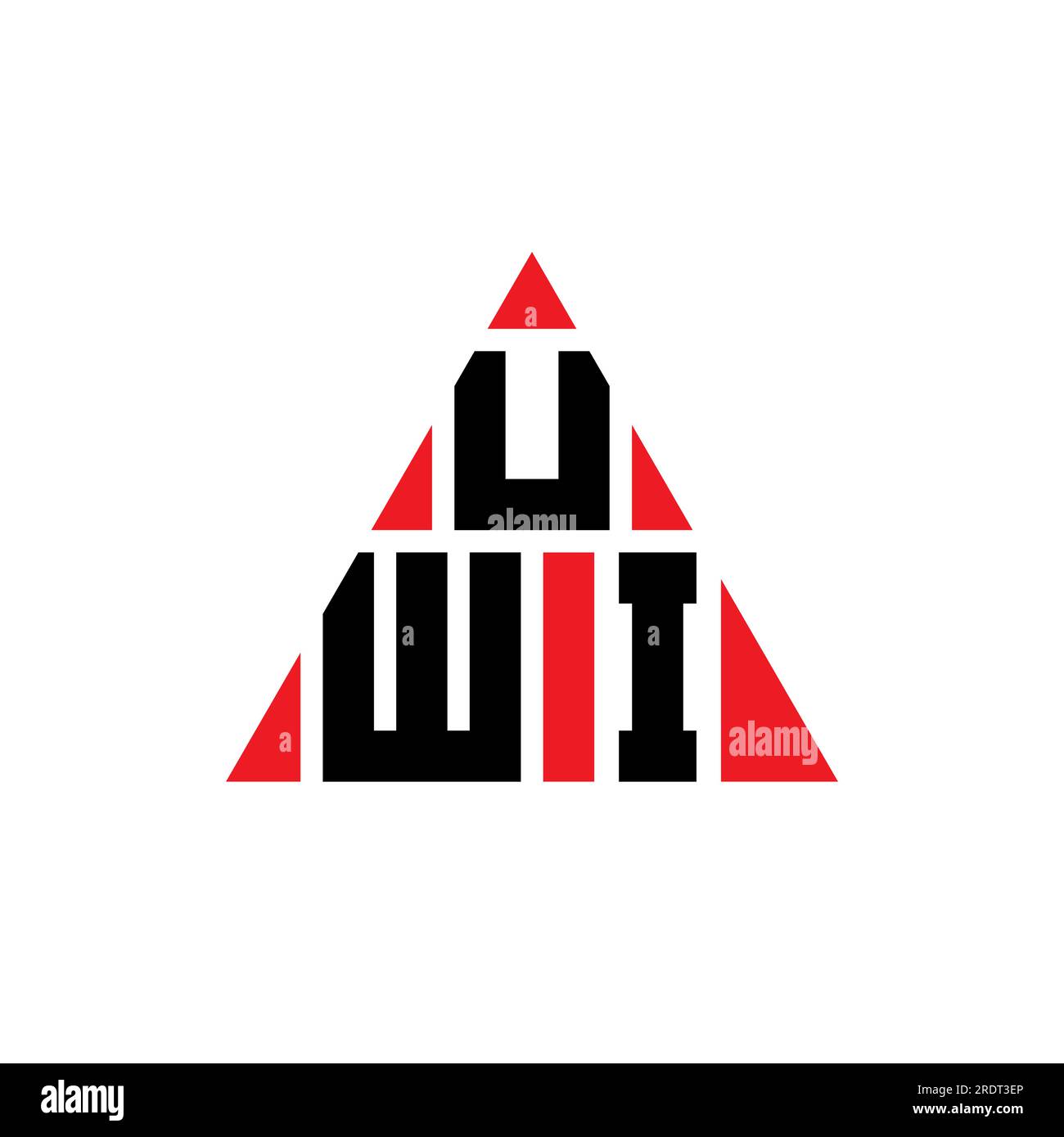 UWI triangle letter logo design with triangle shape. UWI triangle logo ...
