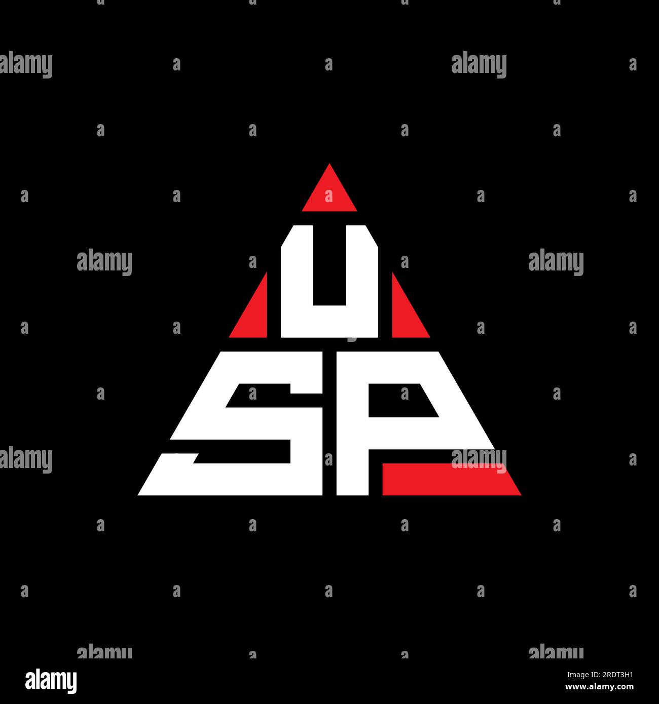 USP triangle letter logo design with triangle shape. USP triangle logo ...