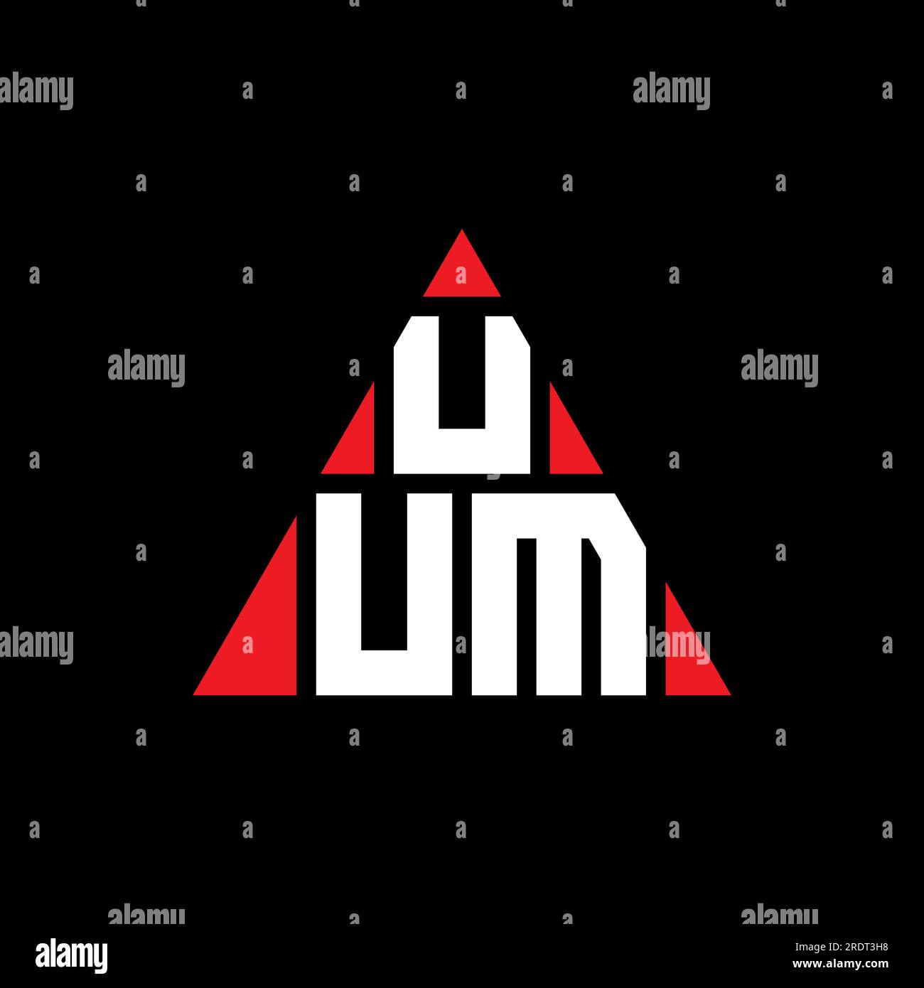UUM triangle letter logo design with triangle shape. UUM triangle logo ...