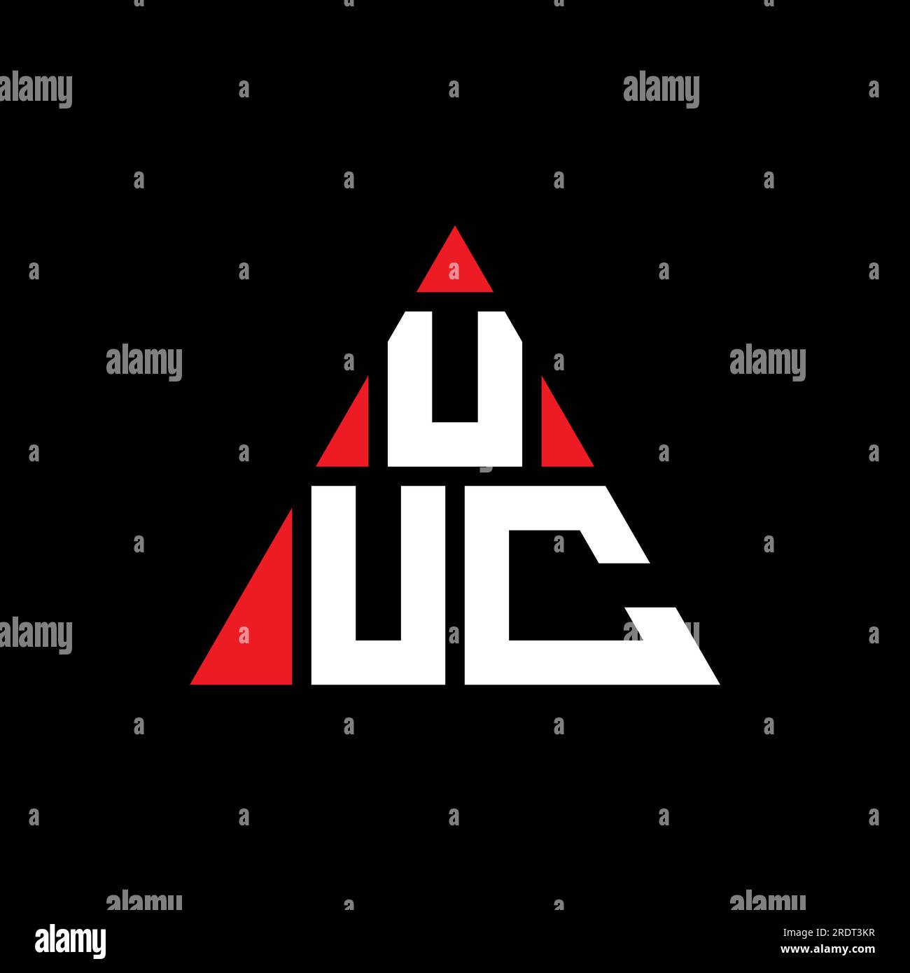 UUC triangle letter logo design with triangle shape. UUC triangle logo ...