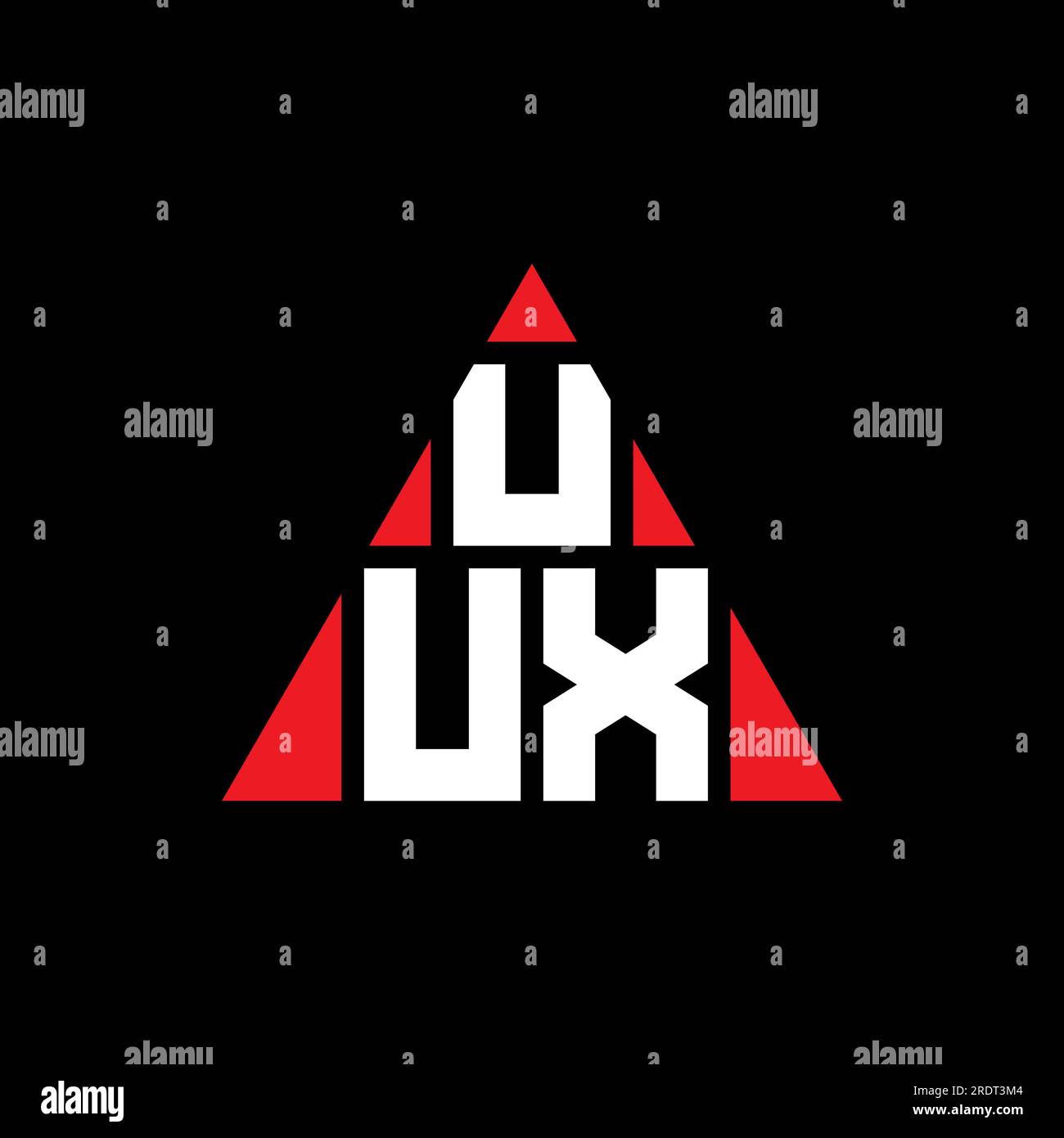 UUX triangle letter logo design with triangle shape. UUX triangle logo ...