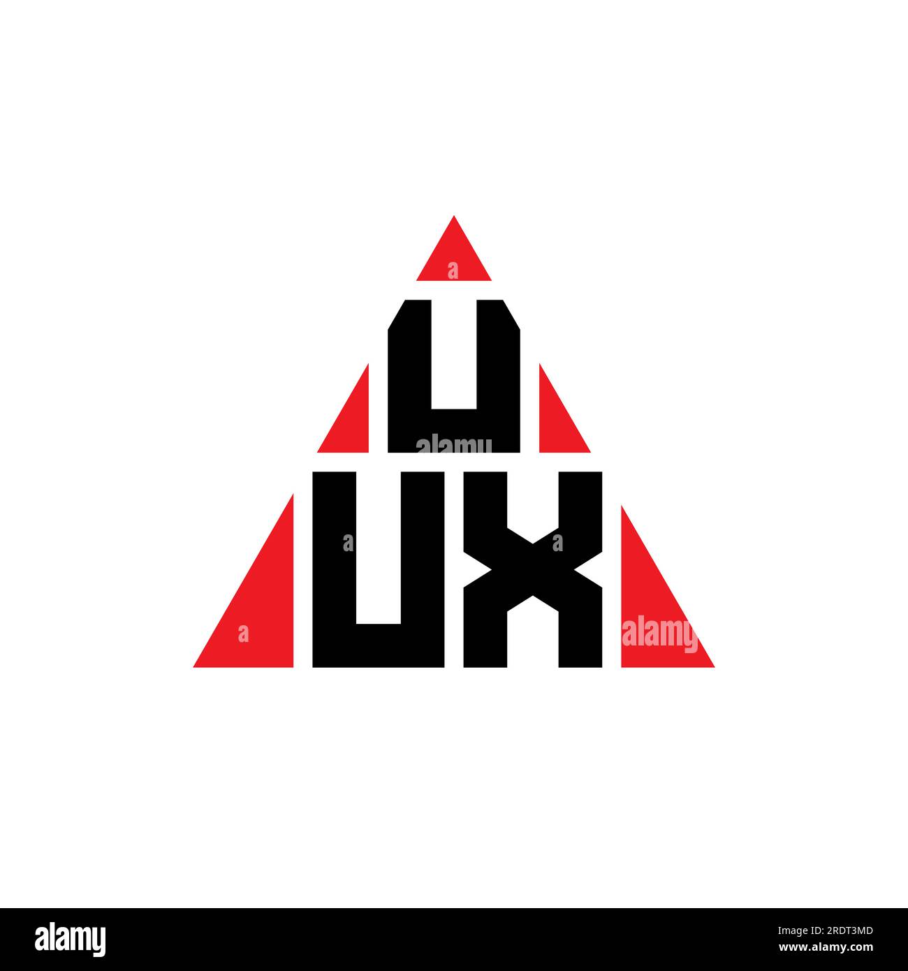 UUX triangle letter logo design with triangle shape. UUX triangle logo ...