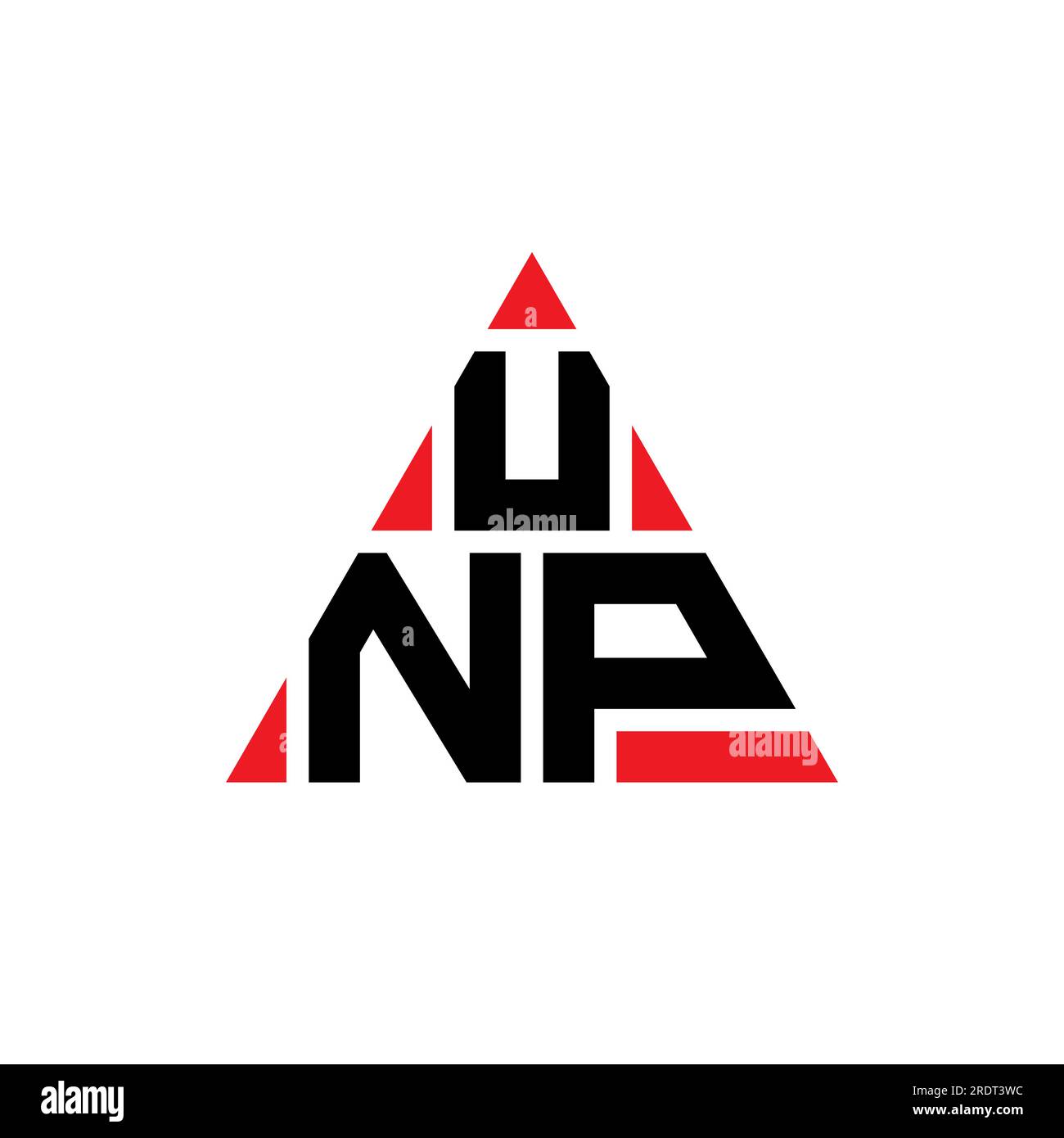 UNP triangle letter logo design with triangle shape. UNP triangle logo ...