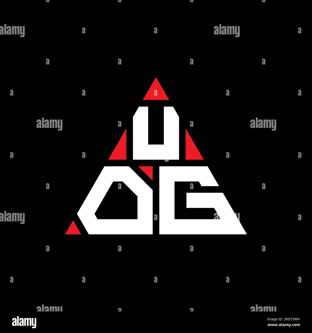UOG triangle letter logo design with triangle shape. UOG triangle logo ...