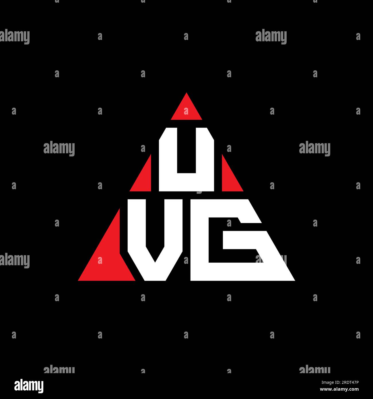 UVG triangle letter logo design with triangle shape. UVG triangle logo ...