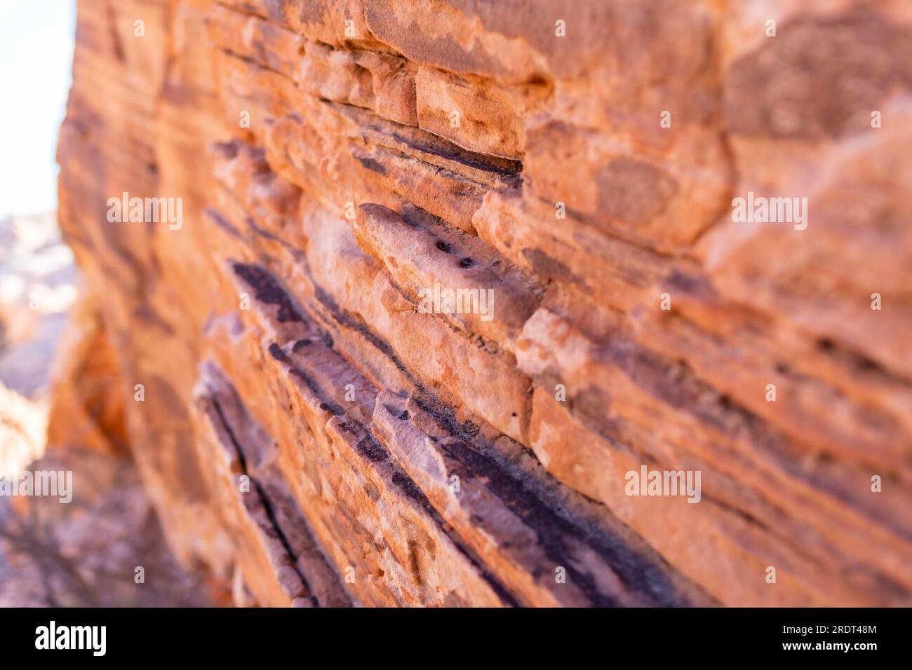 Beautiful rock formations in the Nevada desert against a blue sky Stock ...