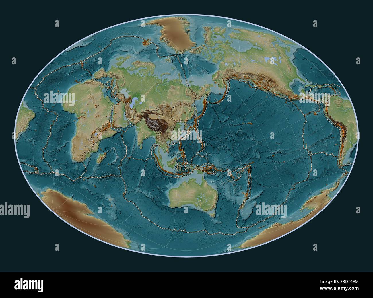 Okinawa Tectonic Plate On The Wiki Style Elevation Map In The Fahey Oblique Projection Centered
