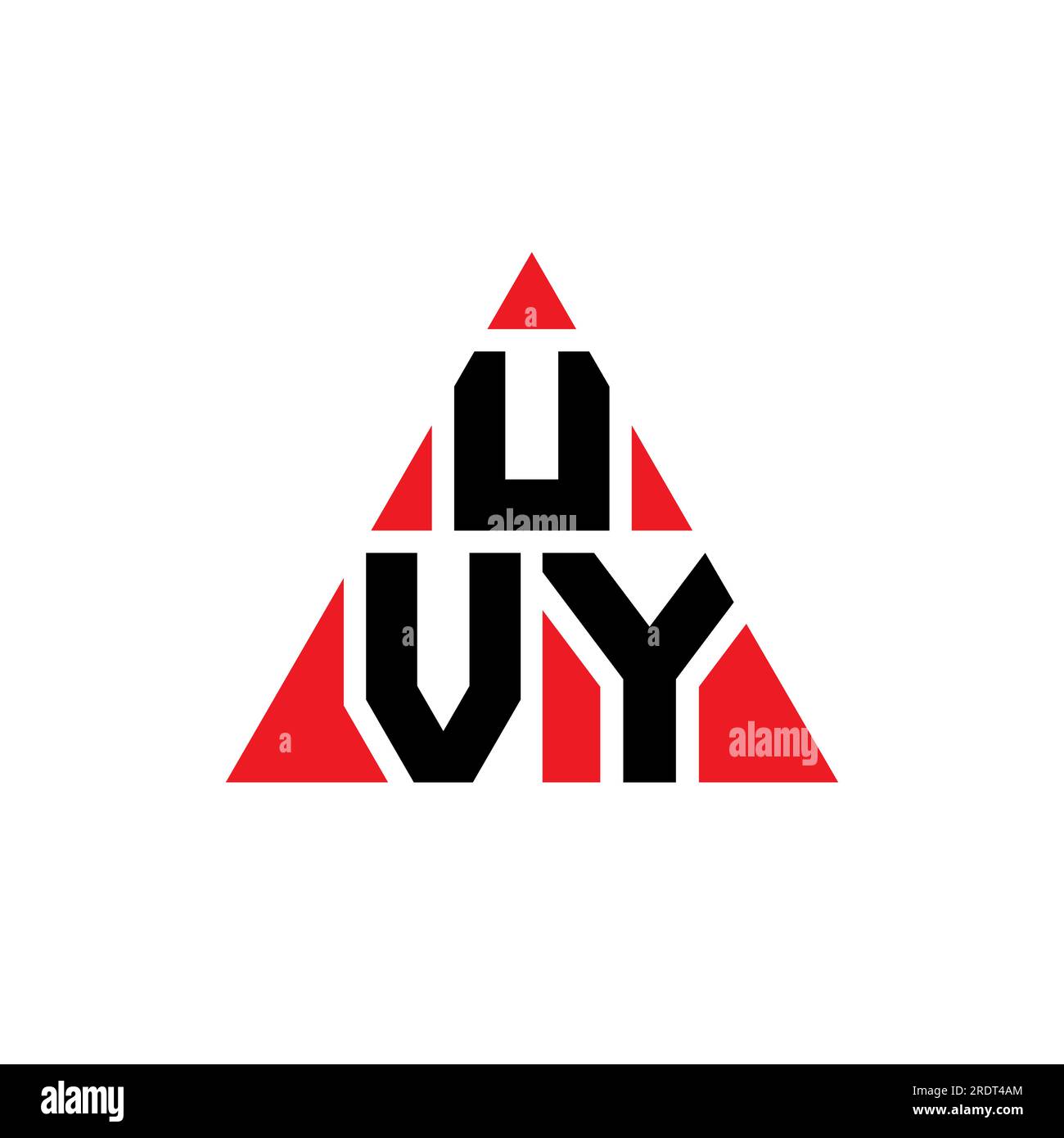 UVY triangle letter logo design with triangle shape. UVY triangle logo ...