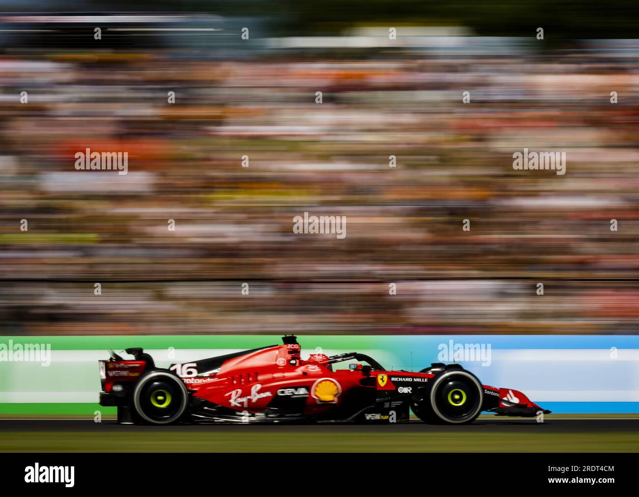 BUDAPEST - Charles Leclerc (Ferrari) during the Hungarian Grand Prix at ...