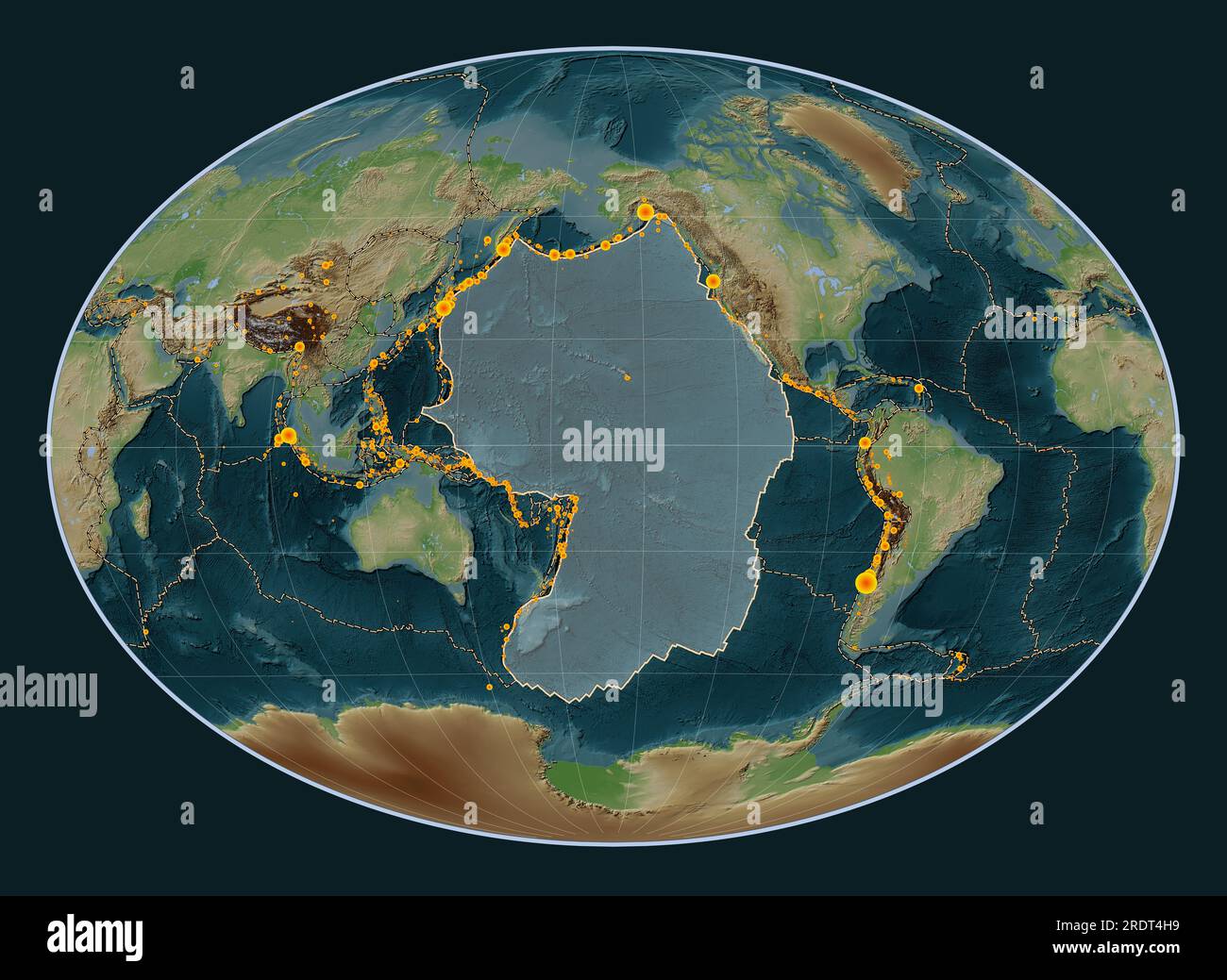 Pacific tectonic plate on the Wiki style elevation map in the Fahey ...