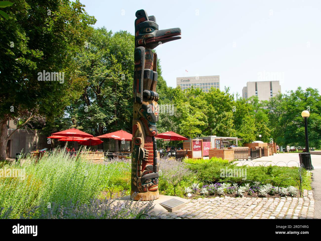 Totem Pole in Confederation Park, Early Summer, Ottawa, Ontario, Canada ...