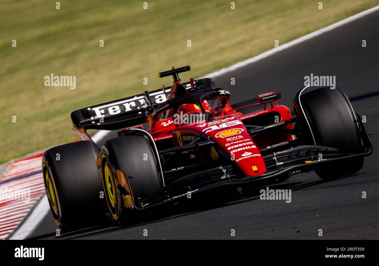 BUDAPEST - Charles Leclerc (Ferrari) during the Hungarian Grand Prix at ...