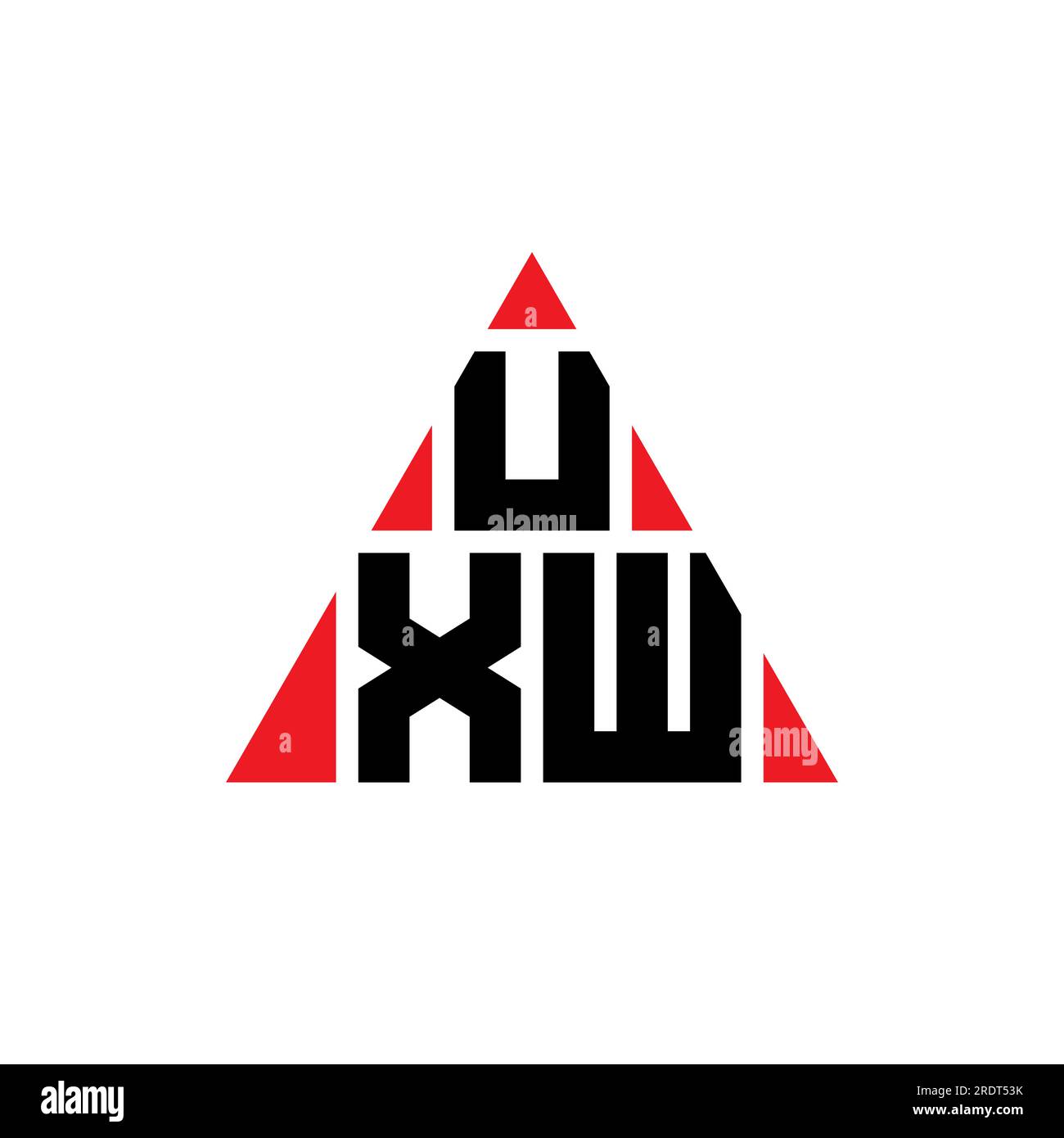 UXW triangle letter logo design with triangle shape. UXW triangle logo ...
