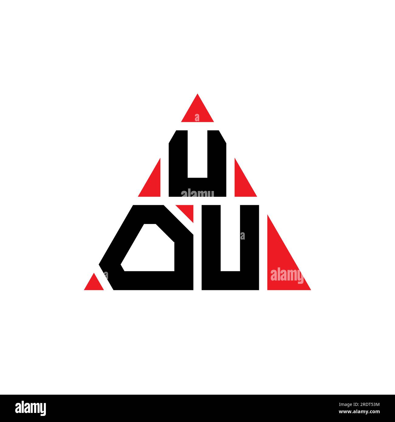 UOU triangle letter logo design with triangle shape. UOU triangle logo ...