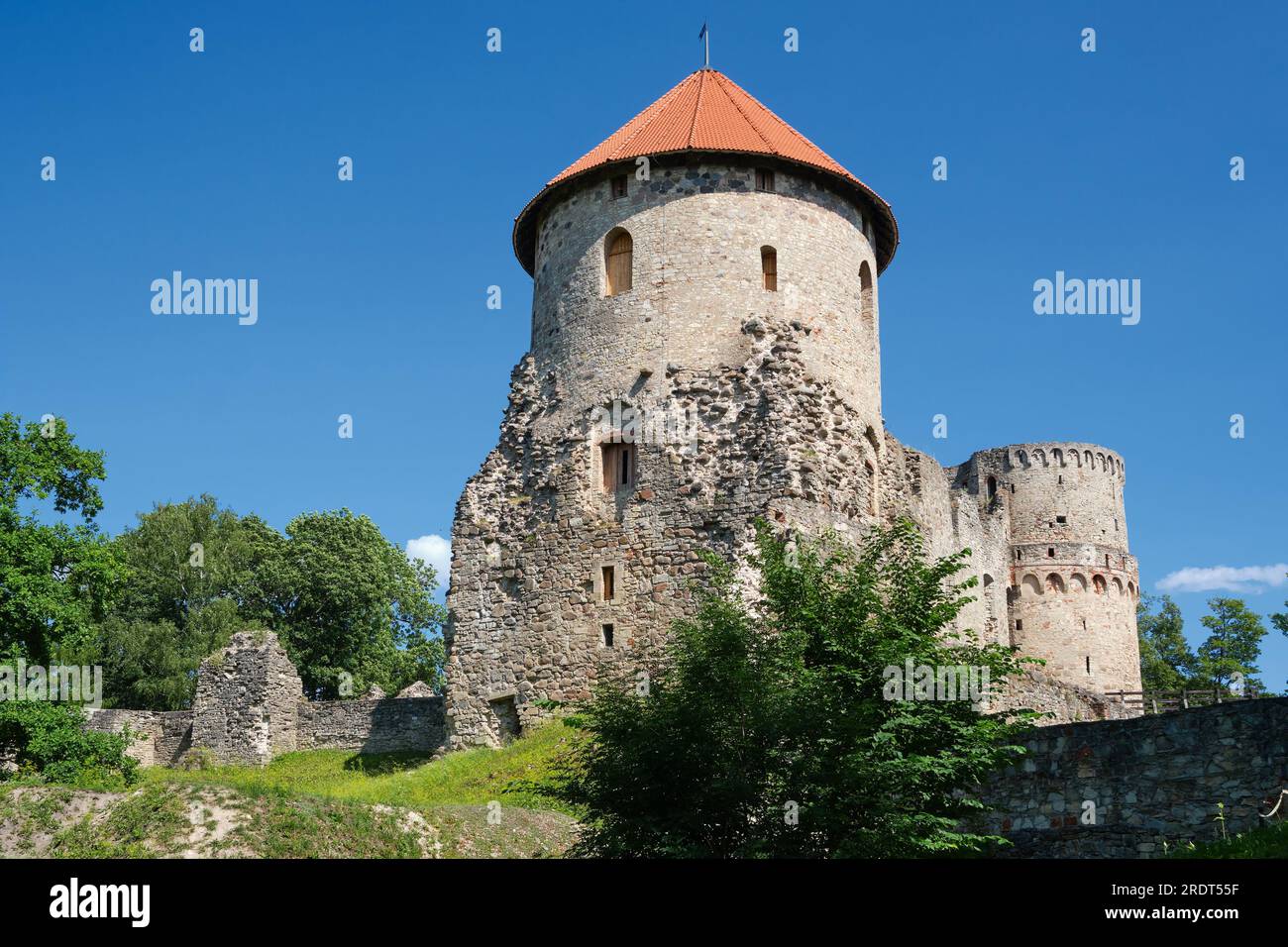 Latvian tourist landmark attraction - Ruins of the medieval Livonian ...