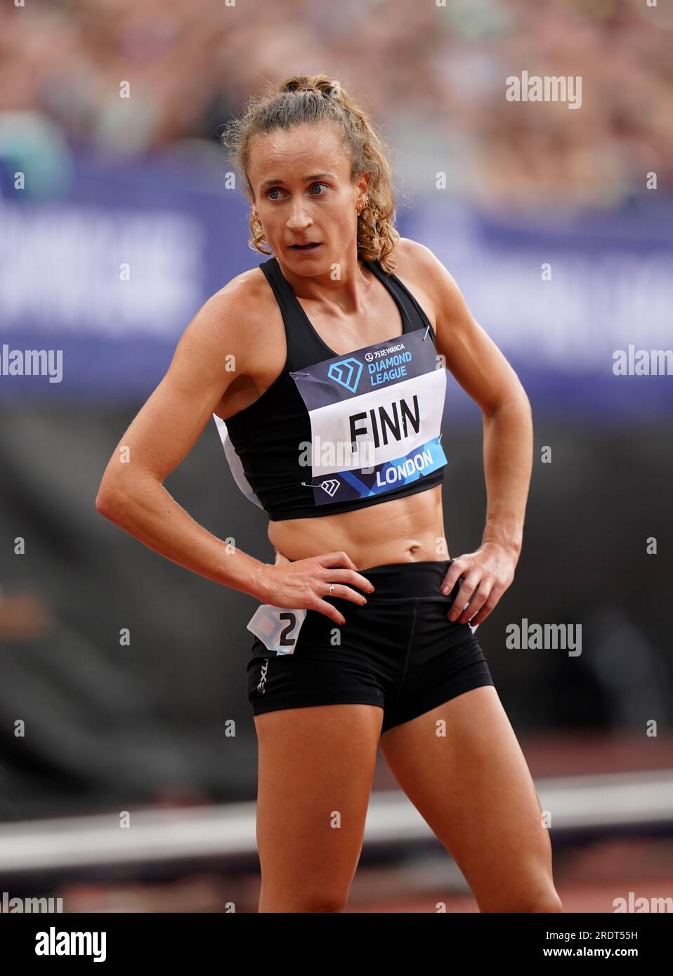 Michelle Finn of Ireland after the Women's 3000m Steeplechase during ...