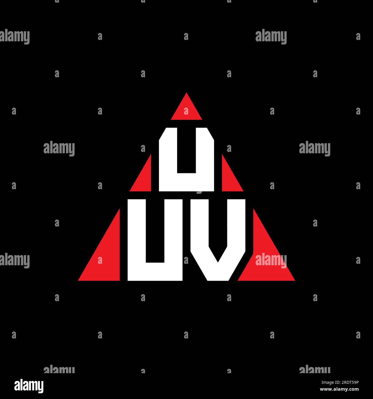 UUV triangle letter logo design with triangle shape. UUV triangle logo ...