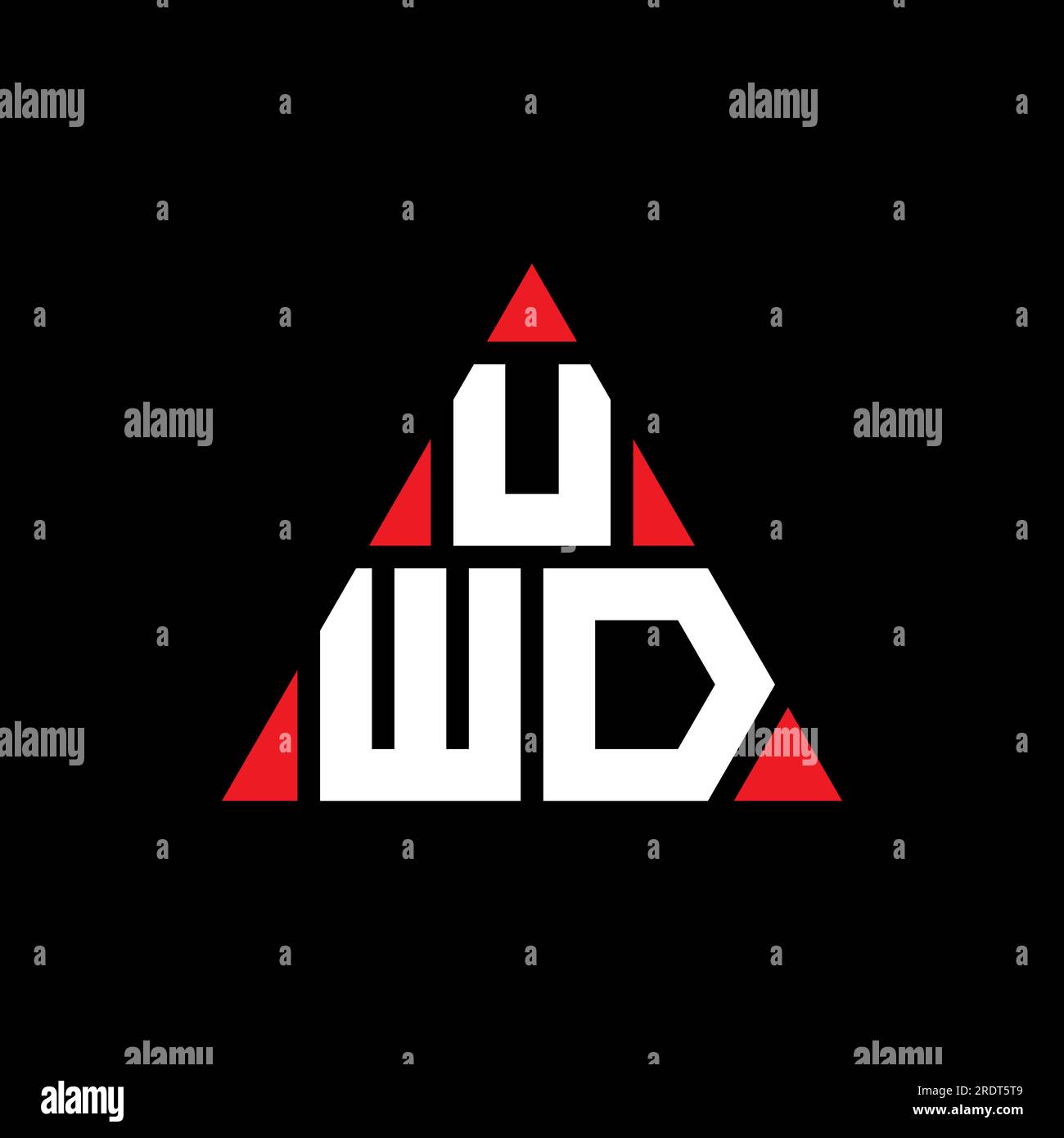 UWD triangle letter logo design with triangle shape. UWD triangle logo ...