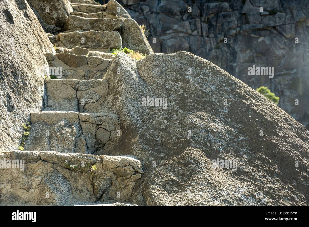 Steep rock carved stone steps hi-res stock photography and images - Alamy