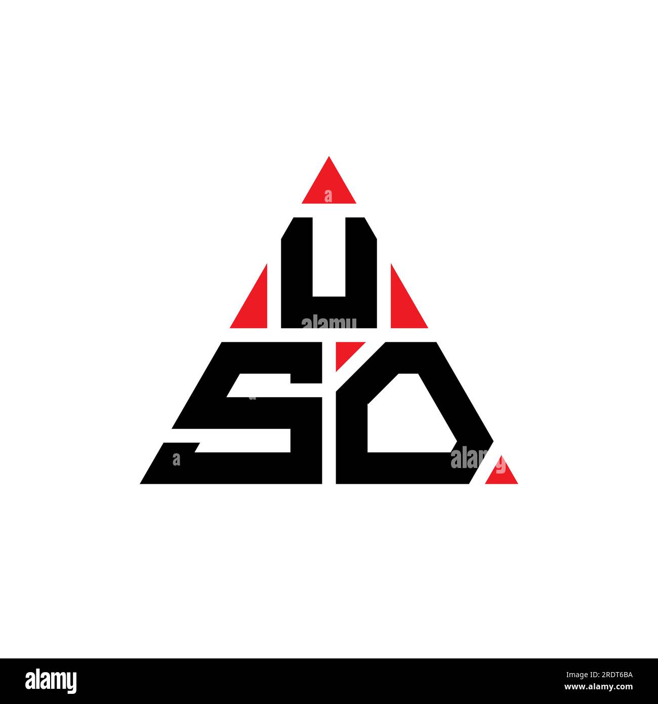USO triangle letter logo design with triangle shape. USO triangle logo ...