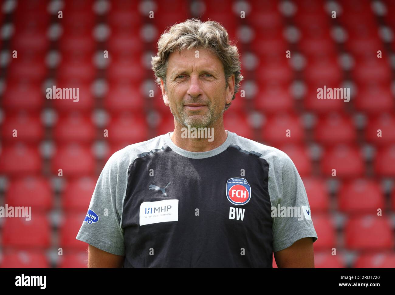 Heidenheim, Germany. 23rd July, 2023. Bernd Weng (goalkeeper coach) from 1. FC Heidenheim ...