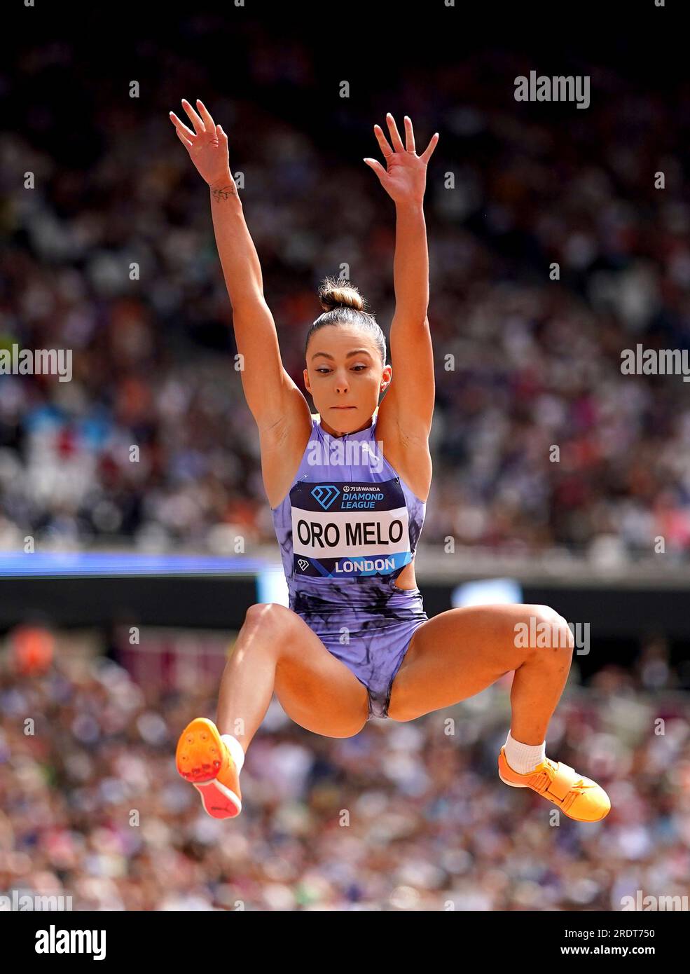 Leticia Oro Melo in action as she competes in the Women's Long Jump ...
