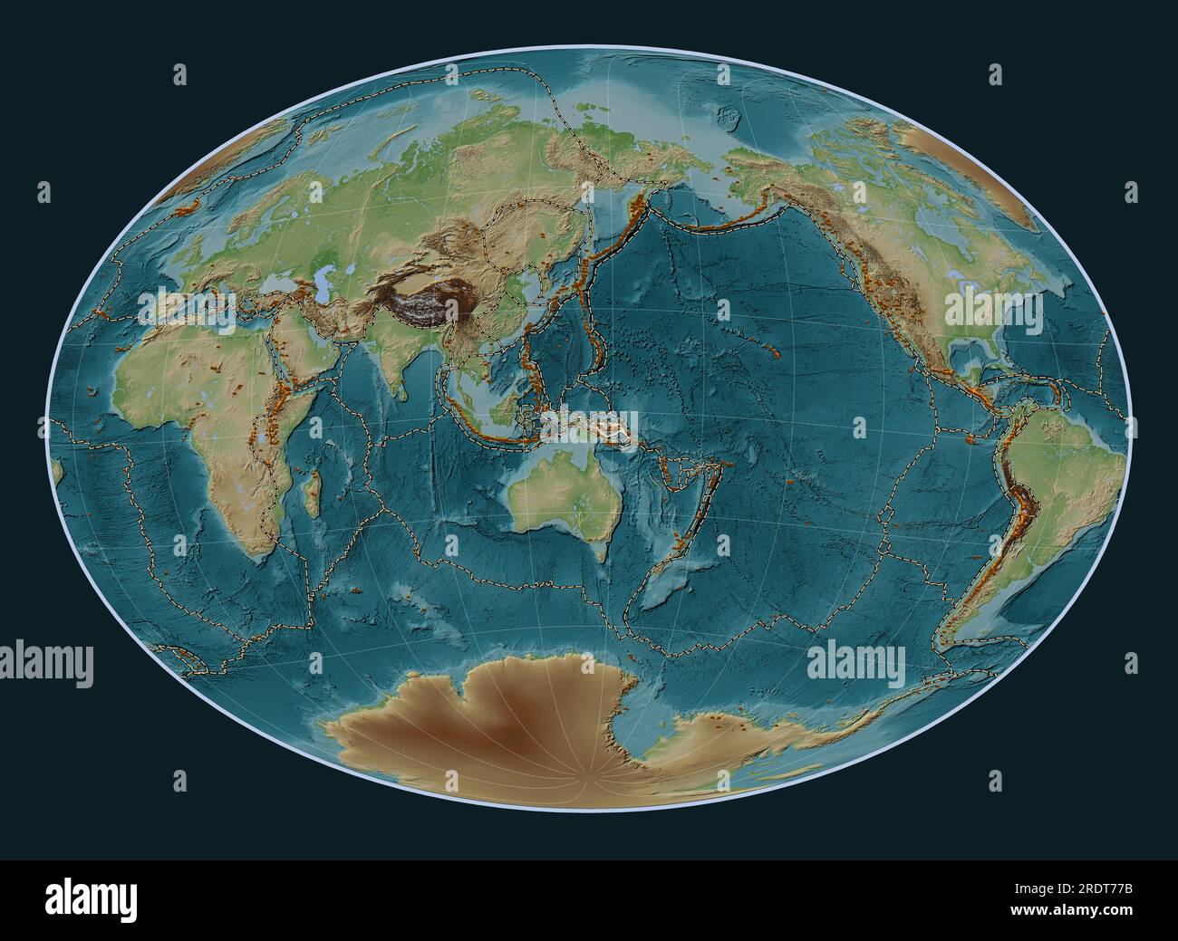 South Bismarck tectonic plate on the Wiki style elevation map in the ...