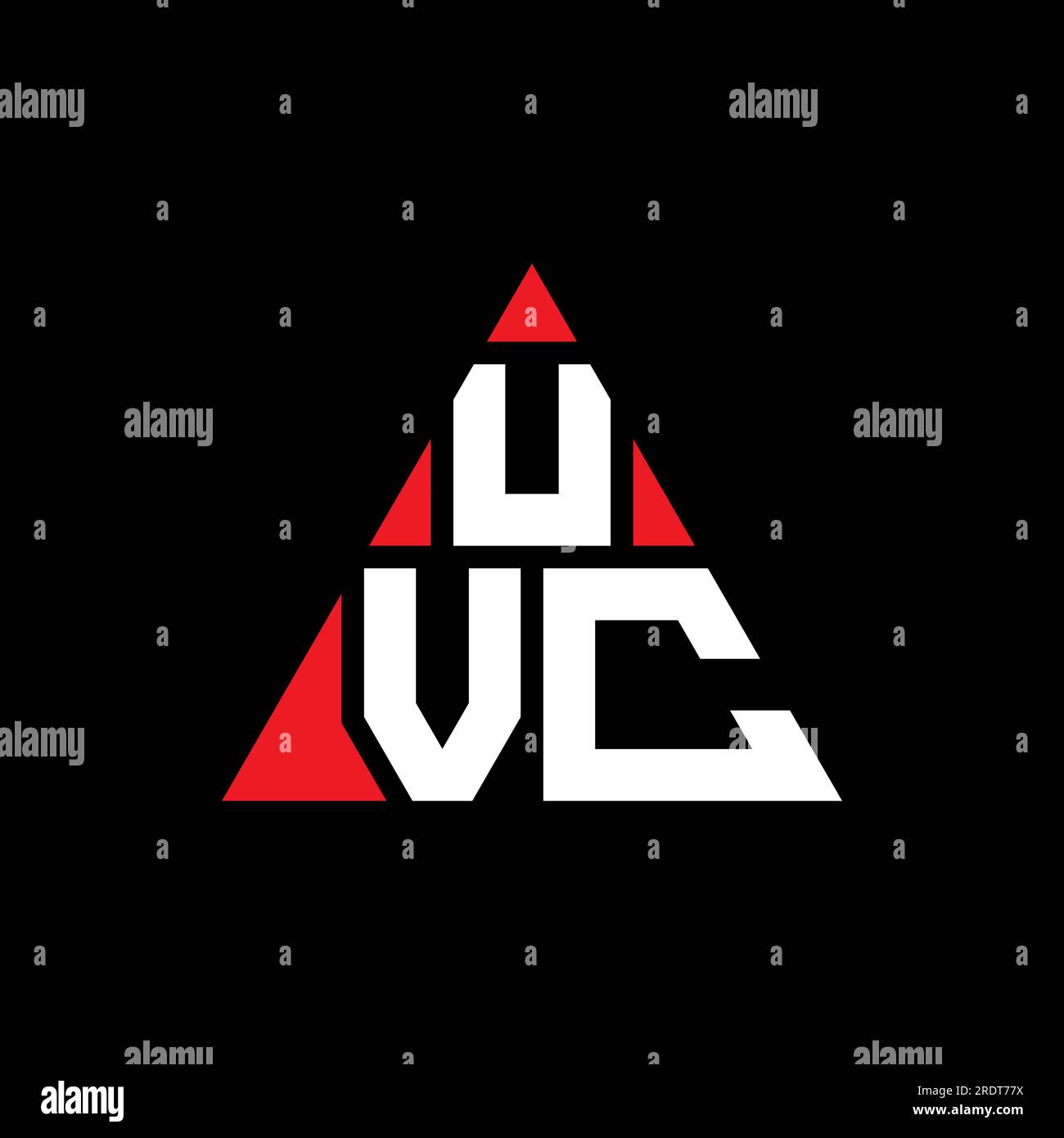 UVC triangle letter logo design with triangle shape. UVC triangle logo ...