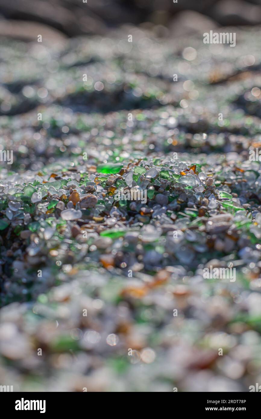 Playa de los cristales in Laxe is a dump glass beach from garbage ...