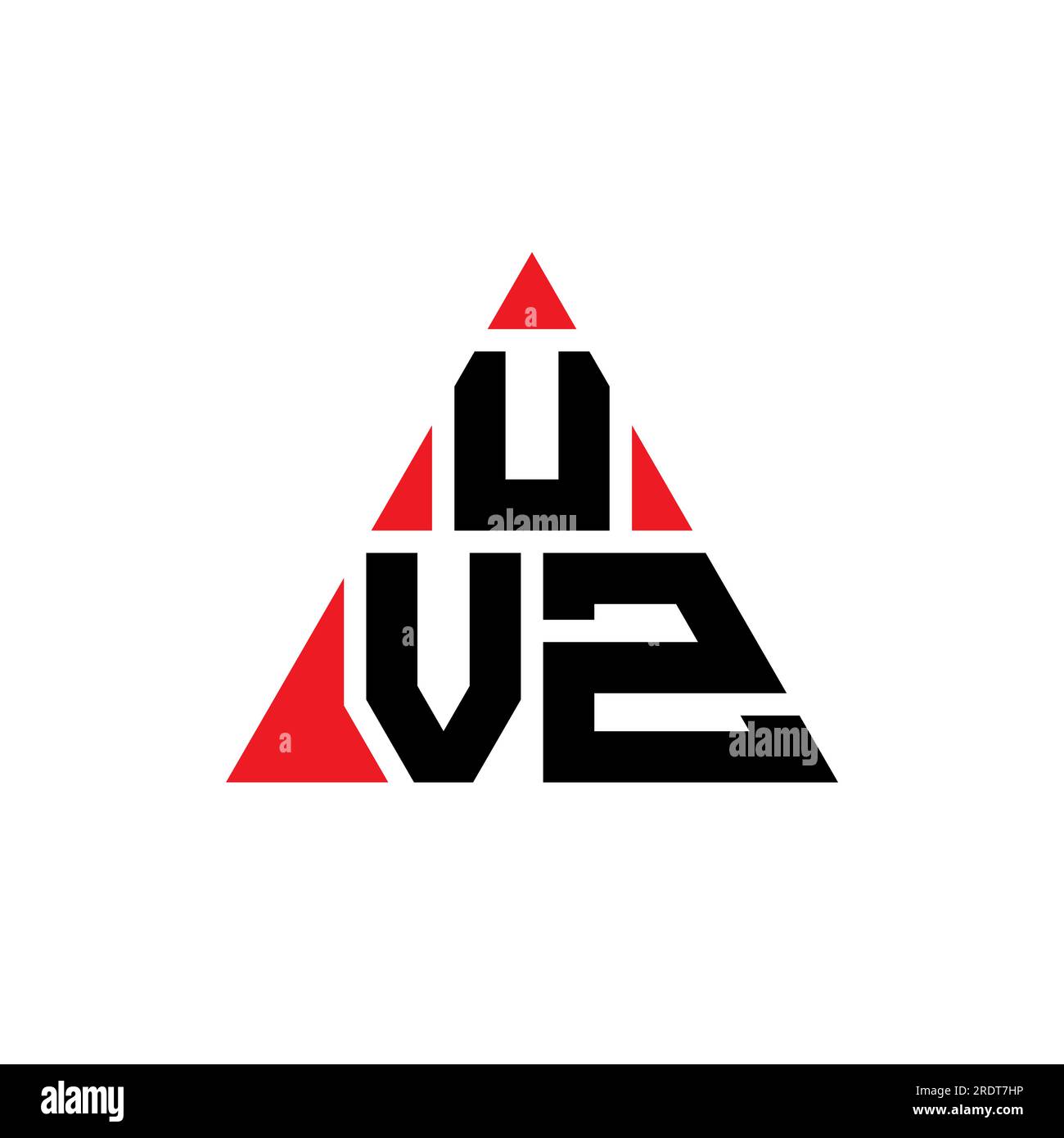 UVZ triangle letter logo design with triangle shape. UVZ triangle logo ...