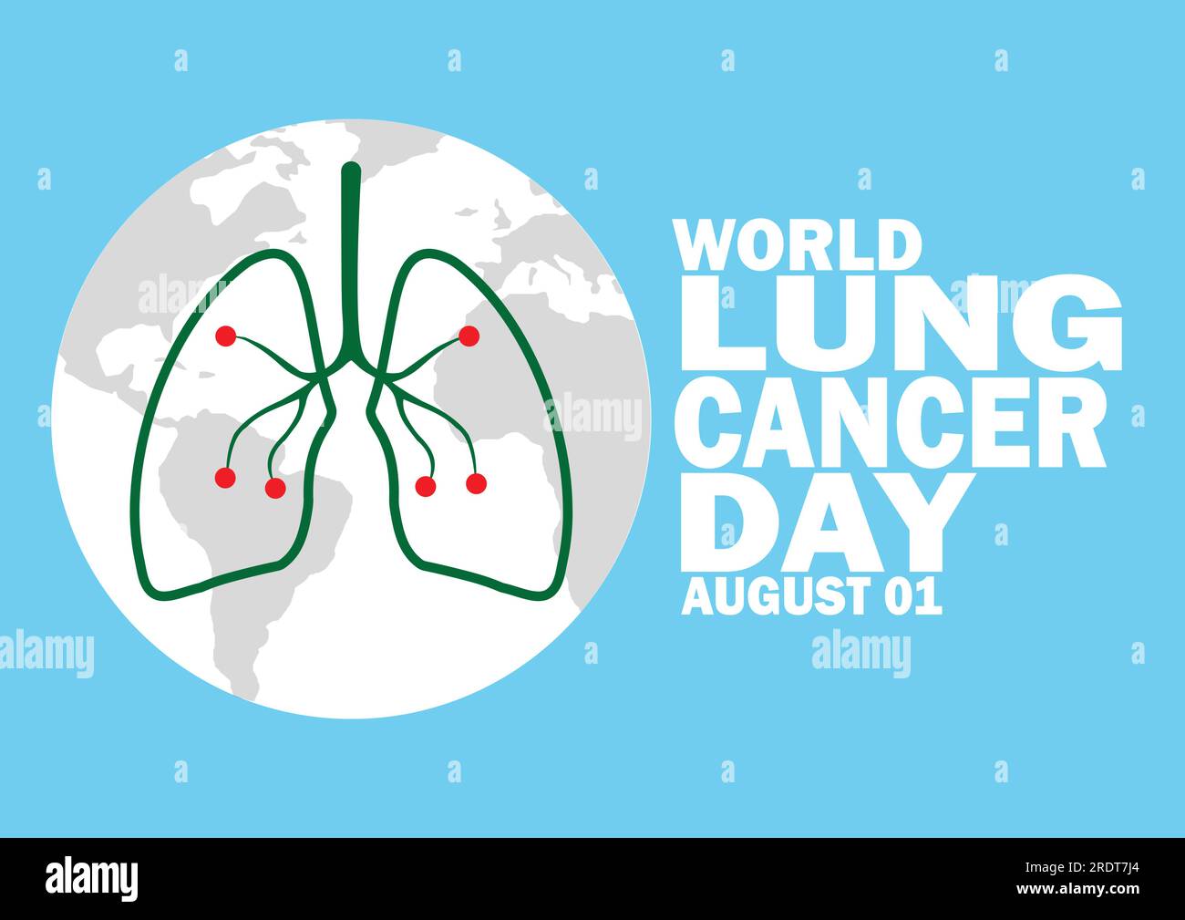 World Lung Cancer Day Vector Template Design Illustration. August 01 ...