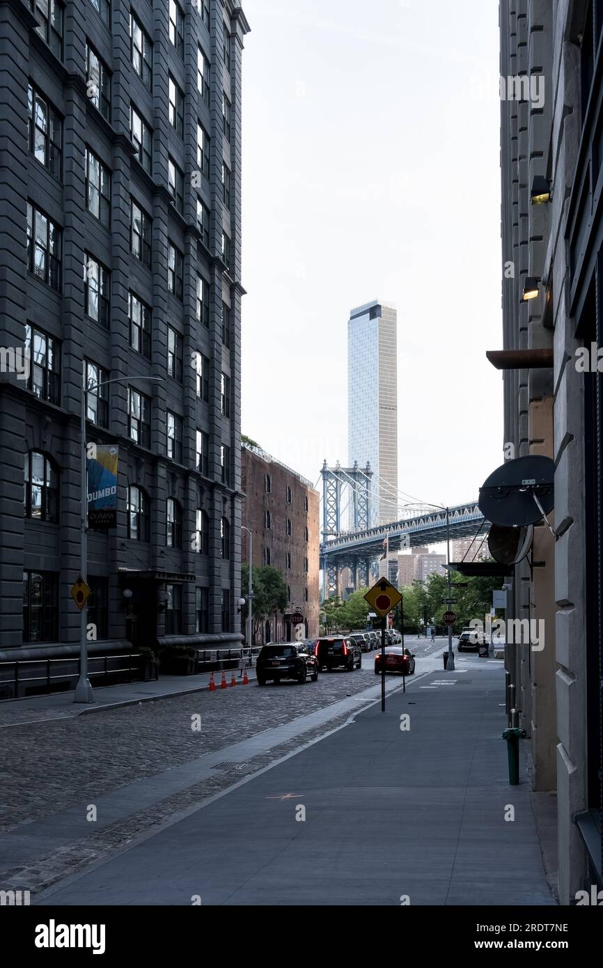 Architectural detail of Dumbo (short for Down Under the Manhattan ...