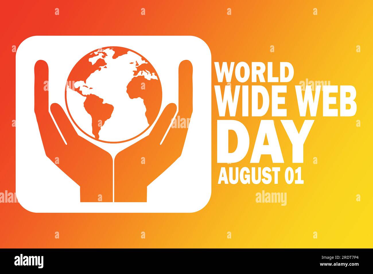 World Wide Web Day. August 01. Holiday concept. Template for background ...