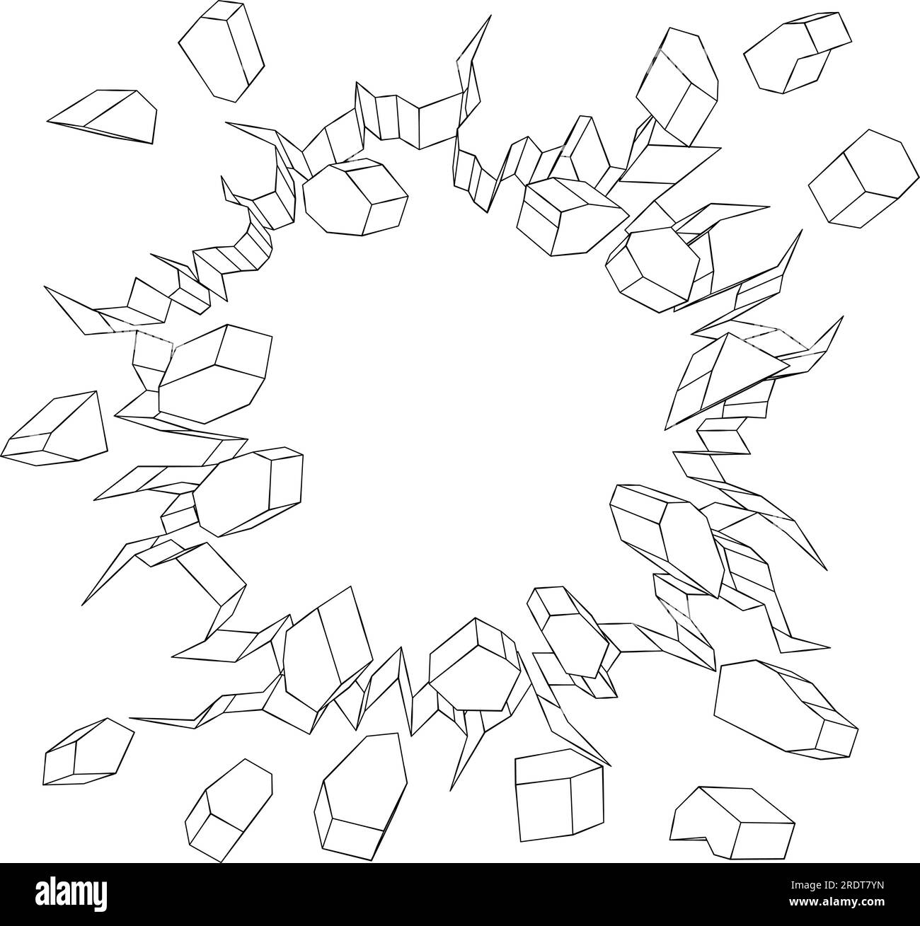 Wall Background Hole Breaking Through Design Stock Vector Image & Art ...