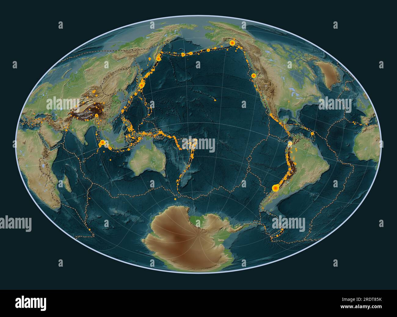 Tonga tectonic plate on the Wiki style elevation map in the Fahey ...