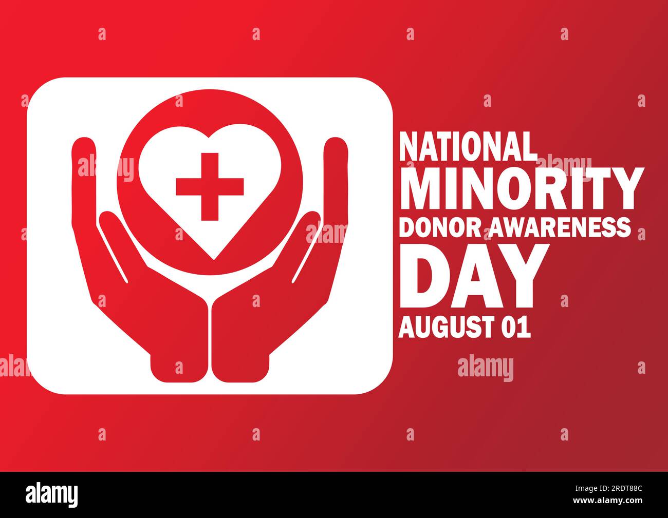 National Minority Donor Awareness Day. August 01. Holiday concept ...