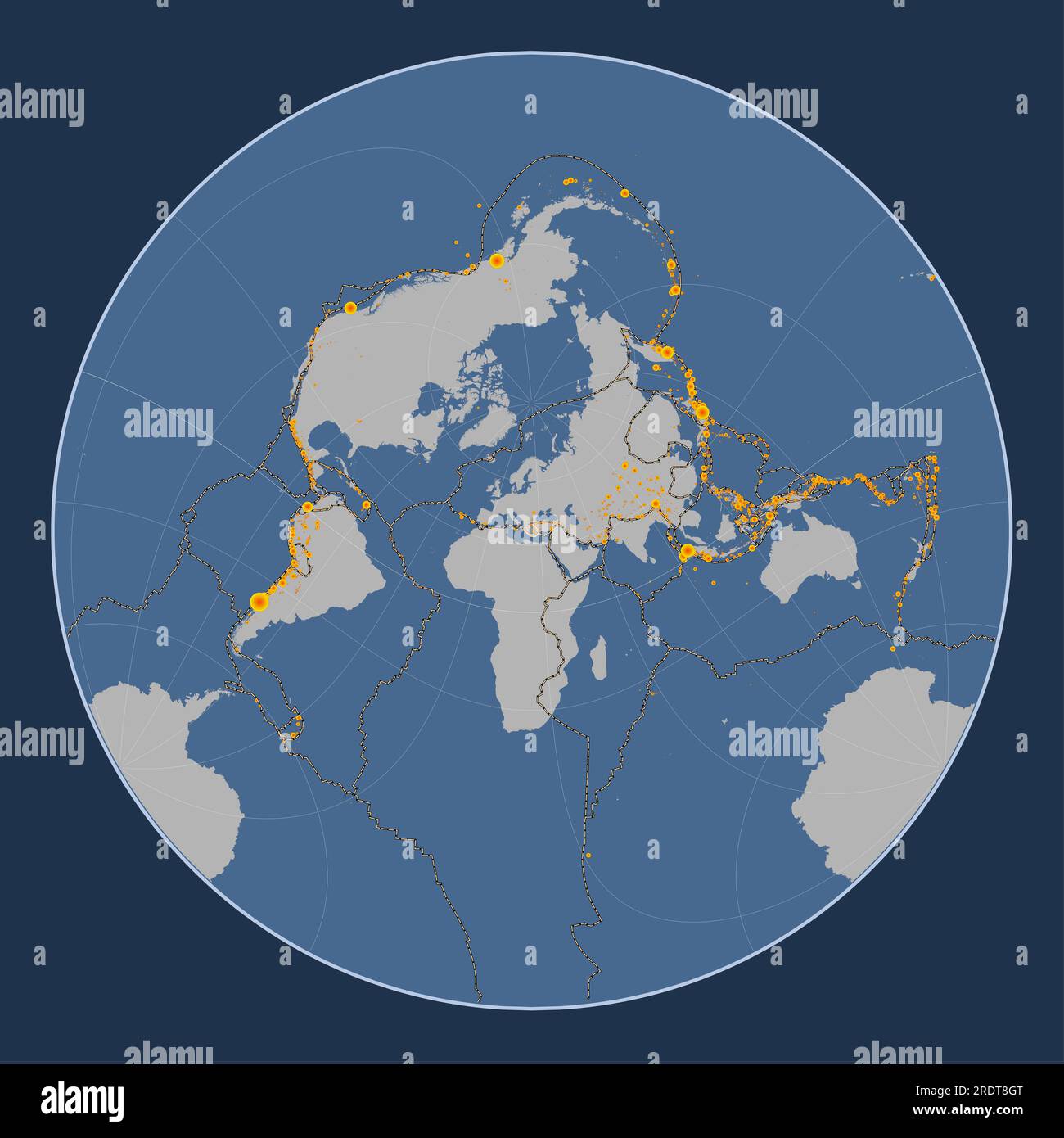 Aegean Sea tectonic plate on the solid contour map in the Lagrange ...