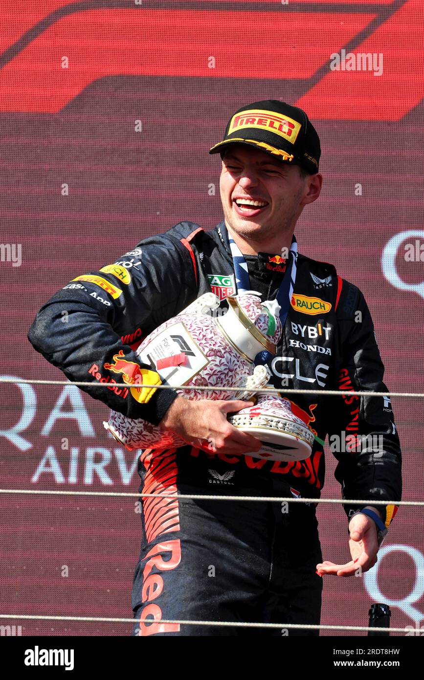 Budapest, Hungary. 23rd July, 2023. Race winner Max Verstappen (NLD ...