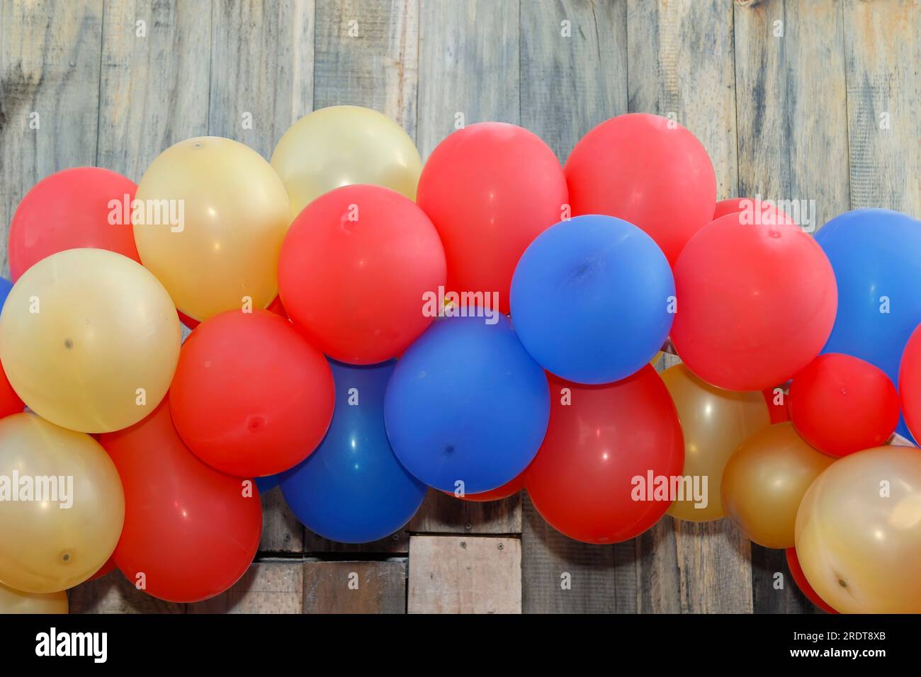 various and colorful balloons backdrop - childrens birthday party with ...