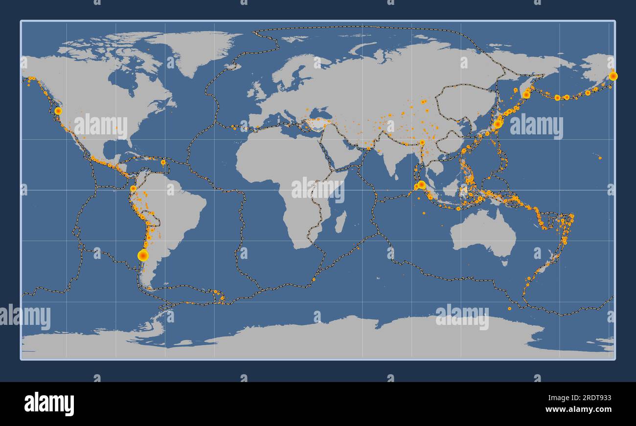 Shape of the Anatolian tectonic plate on the solid contour map in the ...
