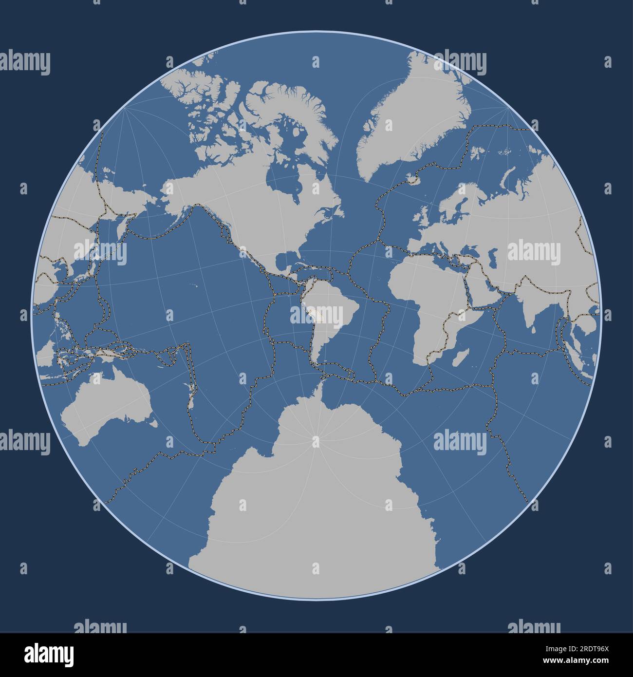 Altiplano Tectonic Plate On The Solid Contour Map In The Lagrange Oblique Projection Centered