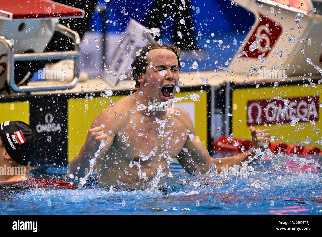 Fukuoka, Japan. 23rd July, 2023. Samuel Short of Australia celebrates ...