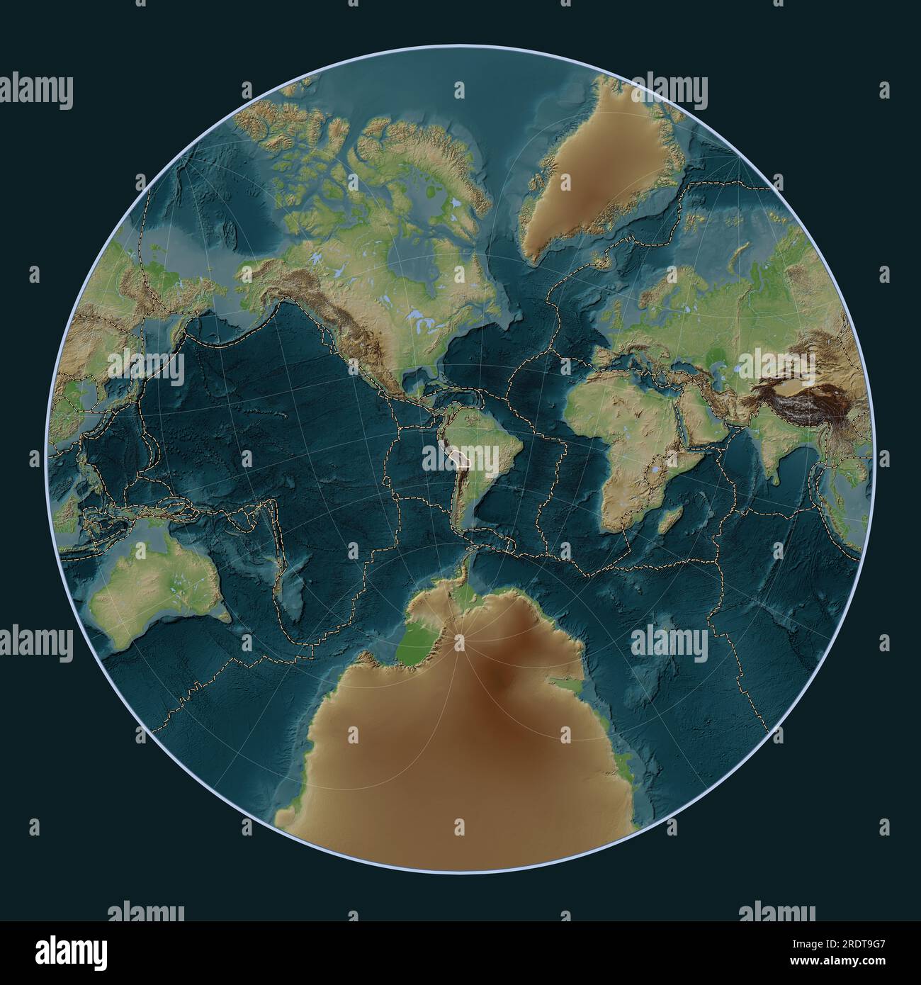 Altiplano tectonic plate on the Wiki style elevation map in the ...