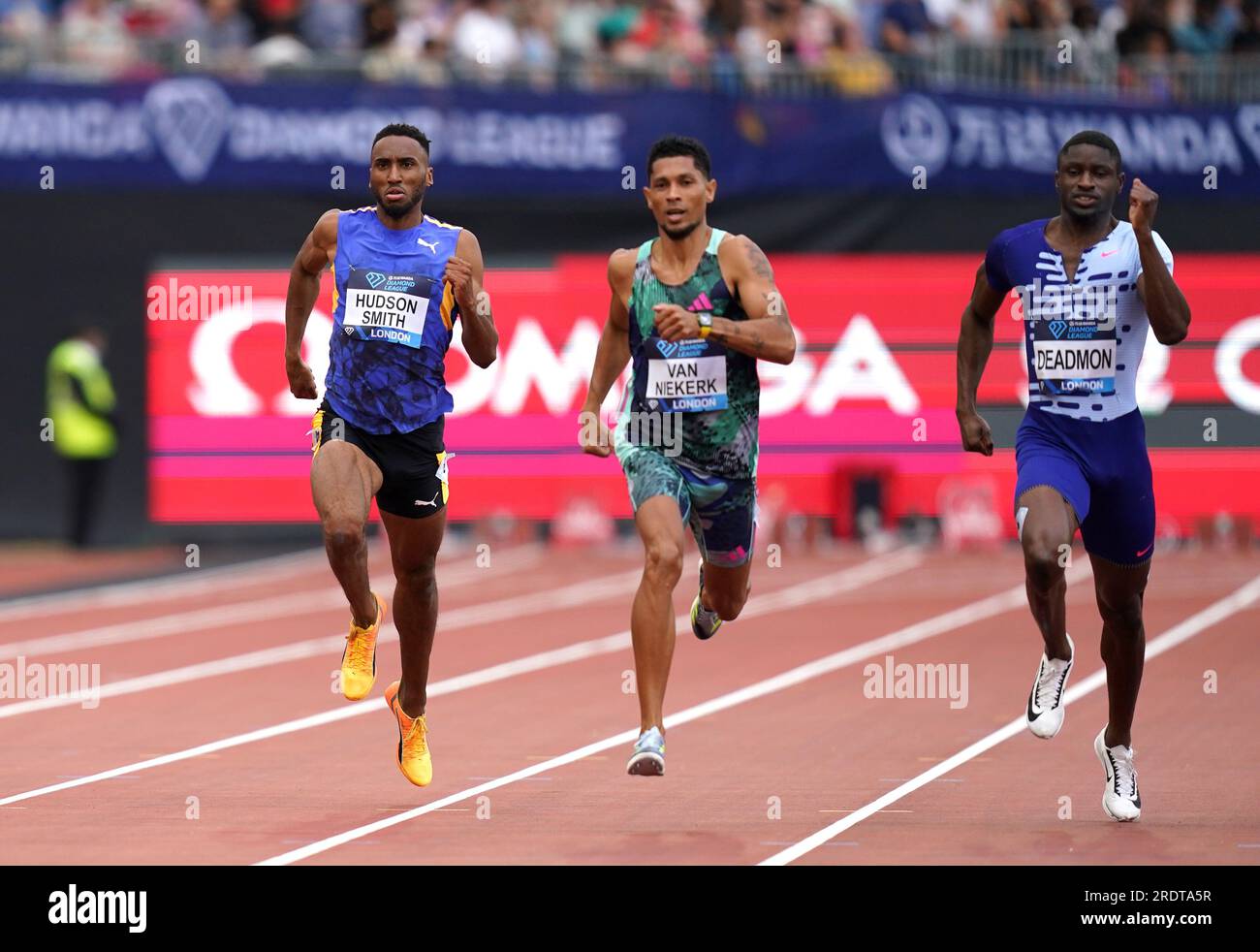 Left to right, Matthew Hudson-Smith or Great Britain, Wayde van Niekerk ...