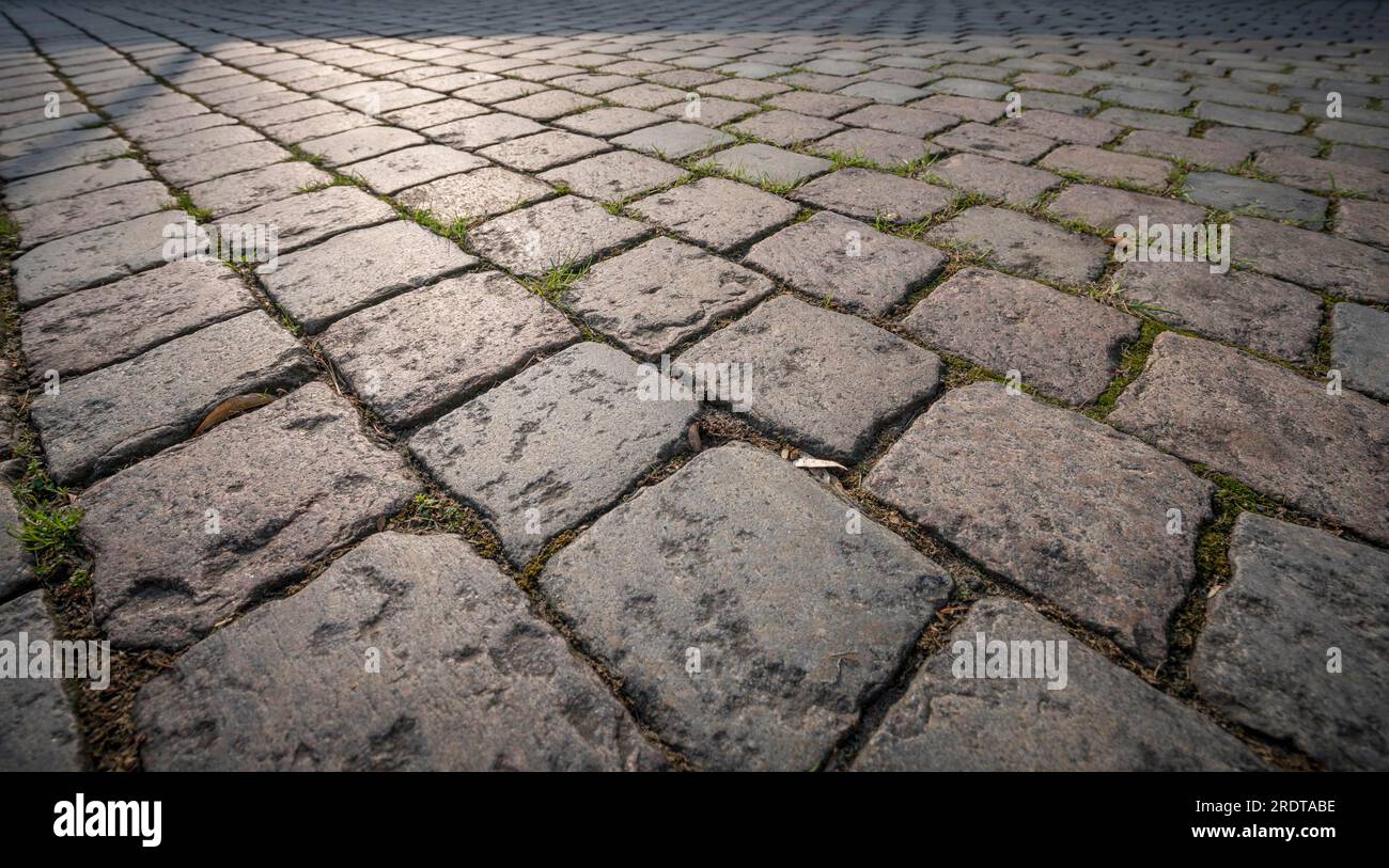 Cobble stone pavement background Stock Photo - Alamy